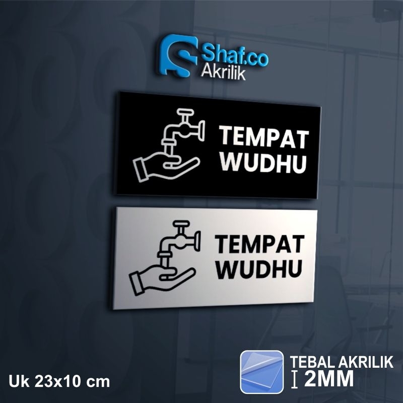 Jual SIGNAGE AKRILIK SIGN BOARD TEMPAT WUDHU // ACRYLIC // RAMBU-RAMBU ...