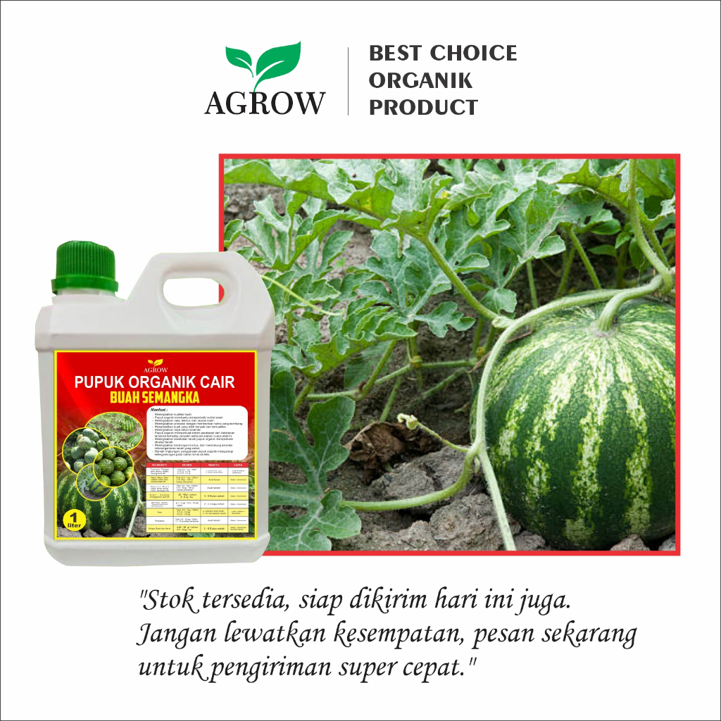 Jual pupuk organik cair buah semangka 1 liter | Shopee Indonesia