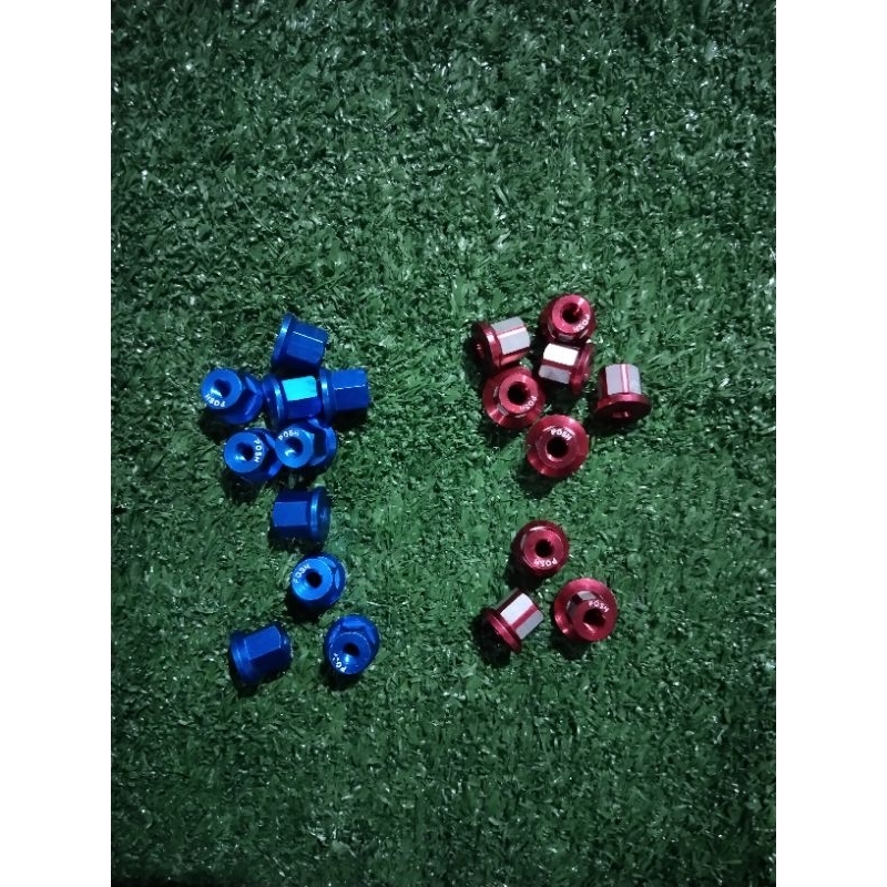 Jual mur 10 mm universal motor cnc posh warna merah silver biru polos ...