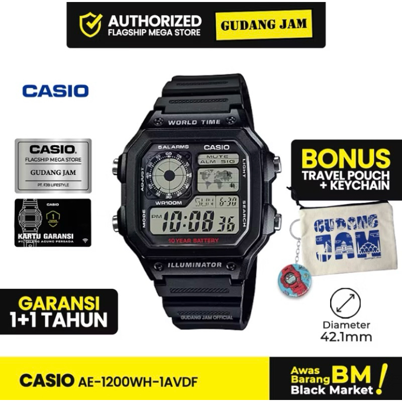 Jual Jam Tangan Casio AE-1200WH-1AVDF AE-1200WH AE-1200 AE1200WH AE 1200WH | Shopee Indonesia
