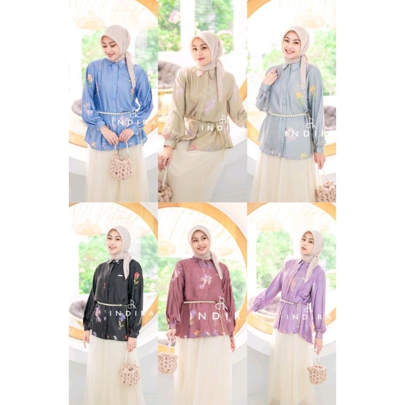 Jual CARLA TOP PRINTED EXCLUSIVE ORI BY INDIRA | Shopee Indonesia