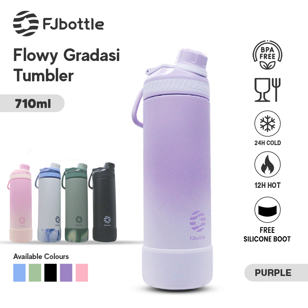 Jual FJBottle - Botol Minum Tumbler Olahraga Flowy Gradasi 710ml BPA FREE SUS 304 Tahan Dingin ...