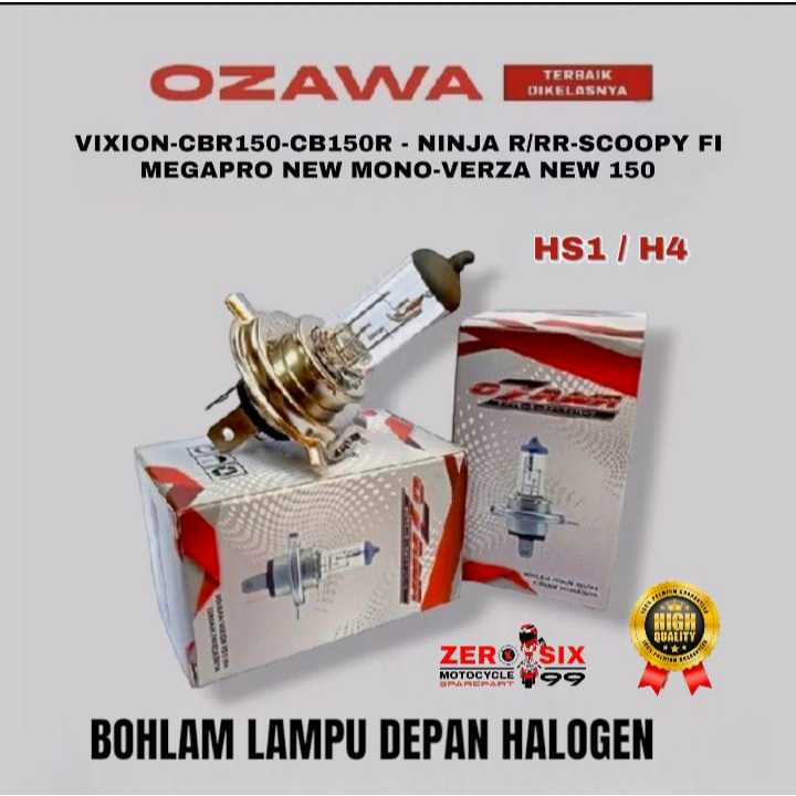 Jual Bohlam Lampu Depan Halogen [ OZAWA ] HS1/H4 12V 35/35W Motor - Vixion , Cbr150 , Cb150r ...