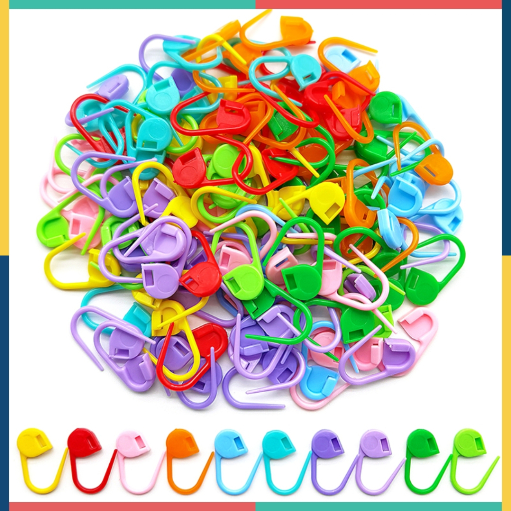 Jual Pins Peniti Plastik Penanda Rajut Locking Stitch Marker Pin ...