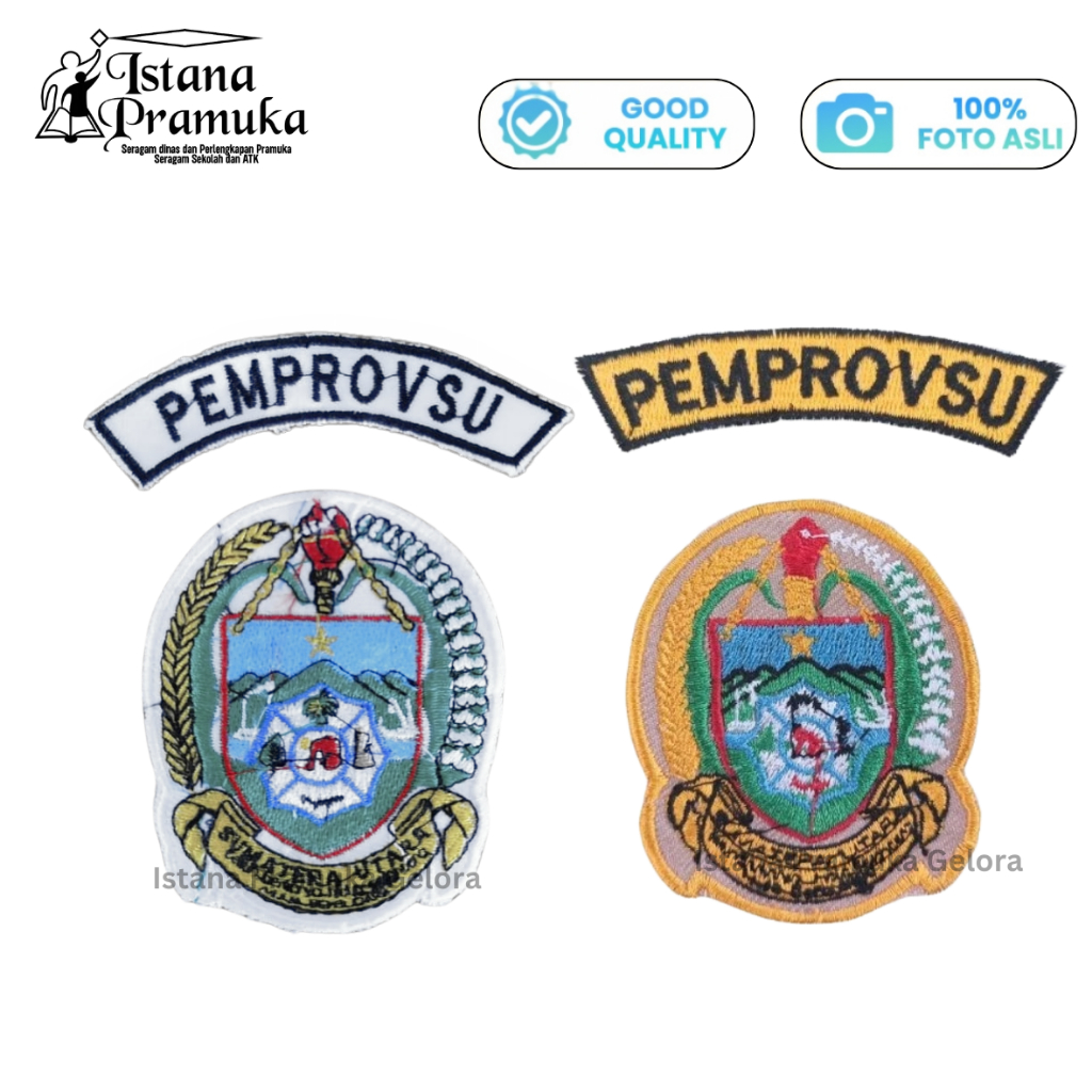 Jual (PASTI READY) Logo/Atribut PEMPROV SUMATERA UTARA SUMUT BORDIR ...