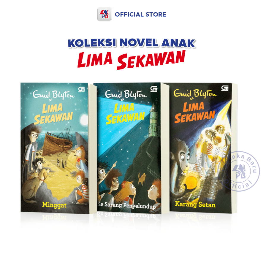 Jual Buku Novel Lima Sekawan Enid Blyton / Karang Setan / Ke Sarang ...