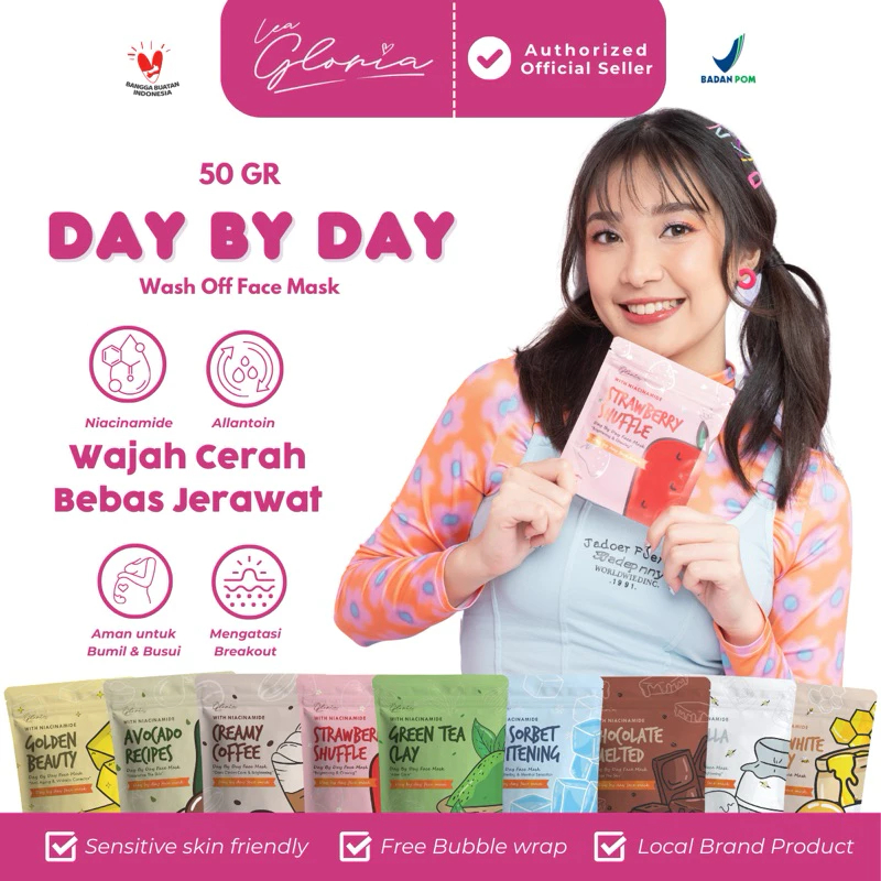 Jual [BPOM] LEA GLORIA 50GR Masker Wajah Lea Gloria 50 gram Masker ...