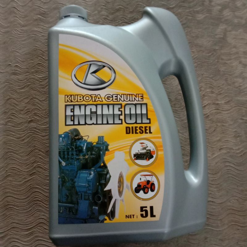 Jual OLI MESIN KUBOTA GENUINE ENGINE OIL DIESEL 5L SAE15W-40 API CF ...