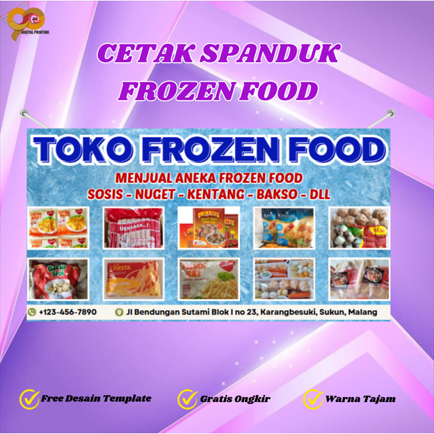 Jual SPANDUK BANNER FROZEN FOOD, JUAL MAKANAN BEKU | Shopee Indonesia