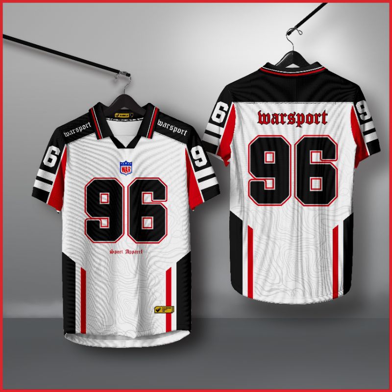 Jual Jersey Oversize Redblack 96 Warsport / Vintage / Boxy fit ...