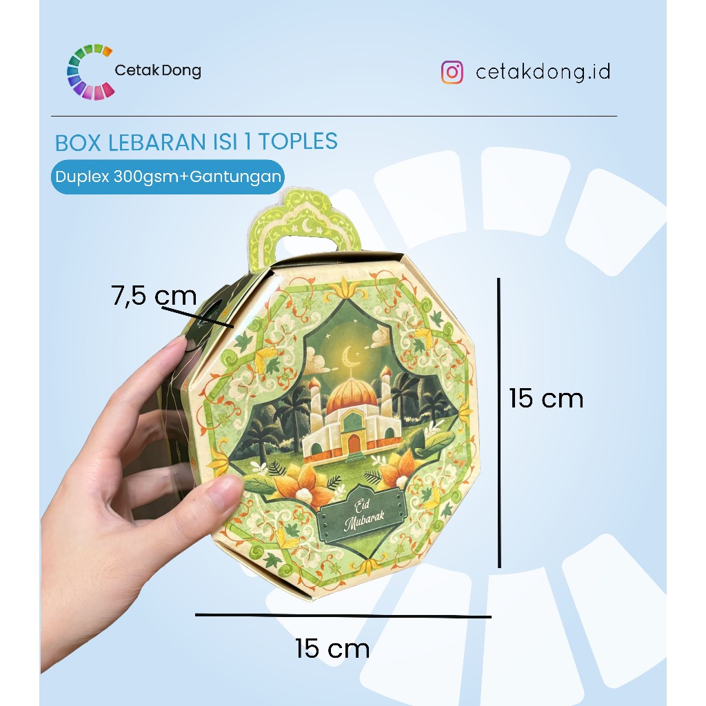 Jual BOX PACKAGING LEBARAN IDUL FITRI TOPLES BULAT GIFT HAMPERS ...
