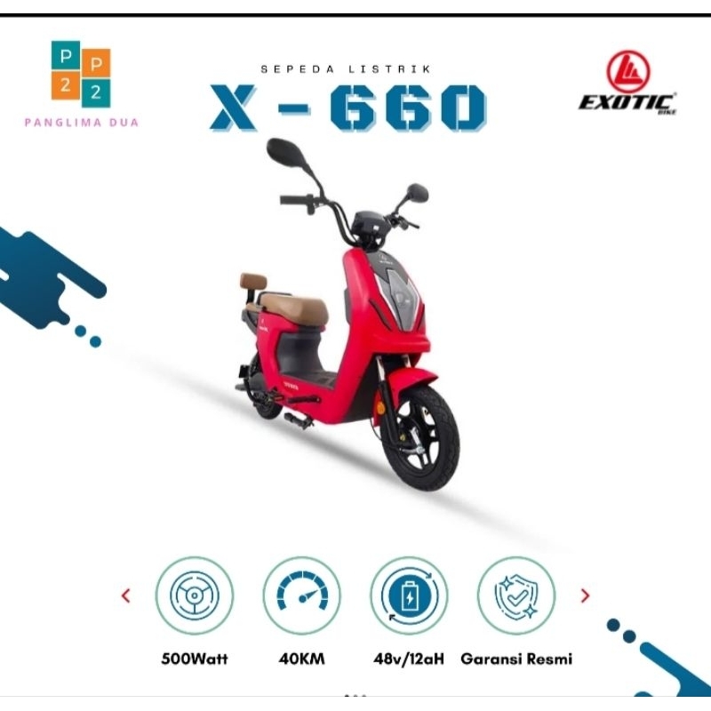 Jual Sepeda Listrik Exotic x660 500watt - Bergaransi | Shopee Indonesia