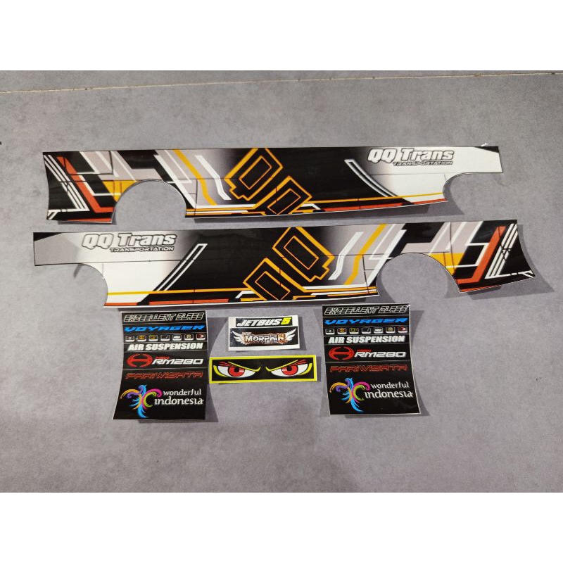 Jual Stiker Livery miniatur Bus QQ TRANS MORPHIN V2 glossy | Shopee ...