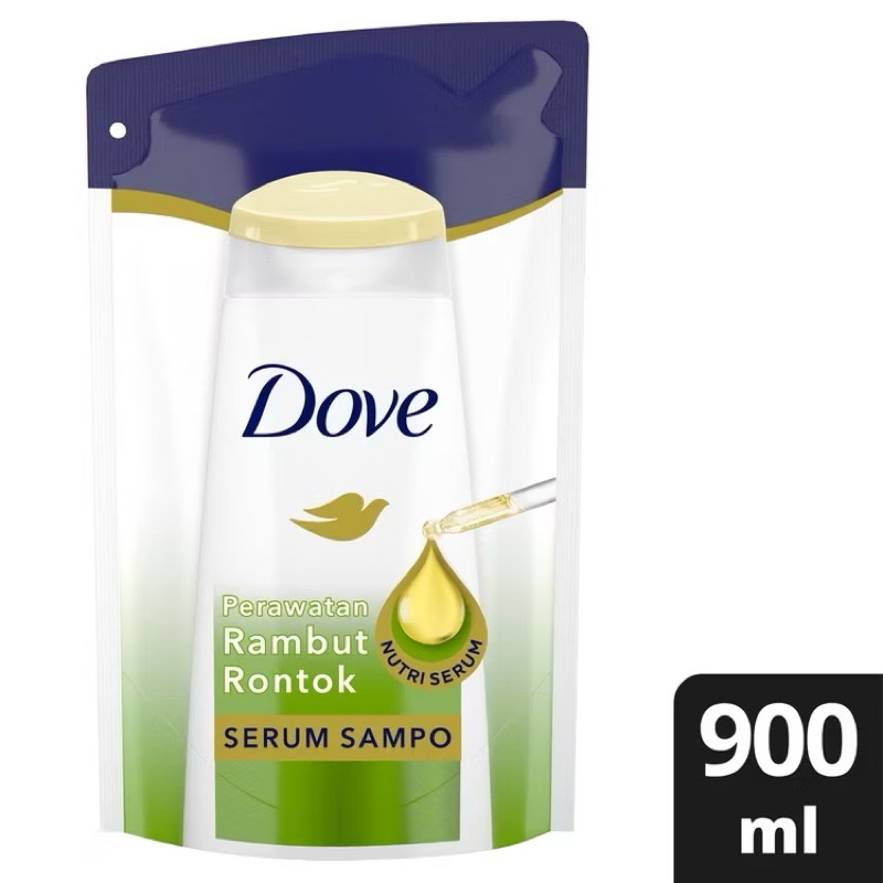 Jual Dove Shampoo Perawatan Rambut Rontok Pouch 900ML | Shopee Indonesia