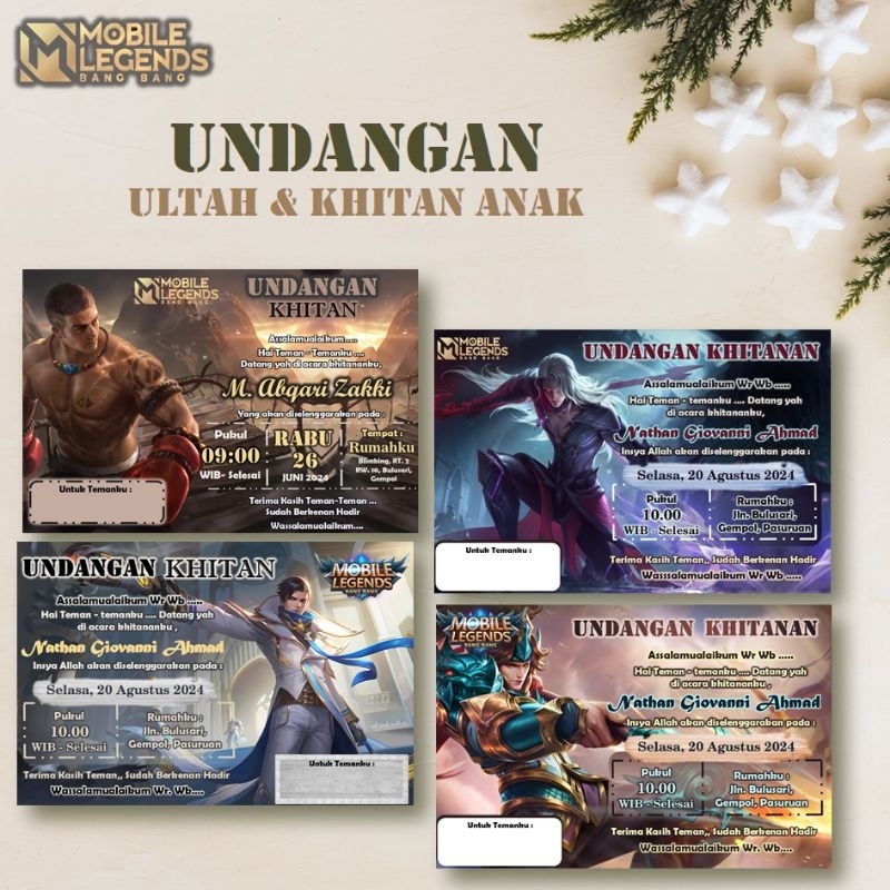 Jual undangan khitanan anak / undangan ulang tahun anak /undangan ...