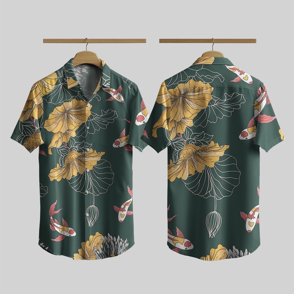 Jual Kemeja Pria - Koi Pattern DG260901 | Shopee Indonesia