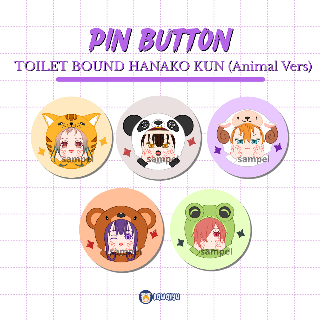 Jual (Kawaiyu) Pin Button Anime Toilet Bound Hanako Kun | Pin Peniti ...
