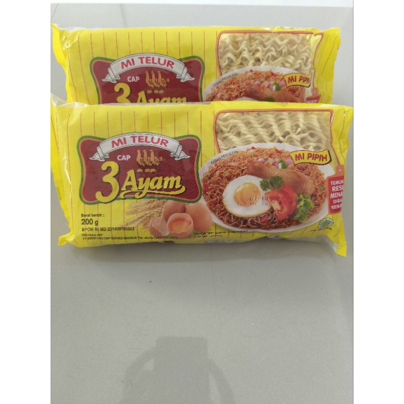 Jual MIE TELUR CAP 3AYAM 200g | Shopee Indonesia