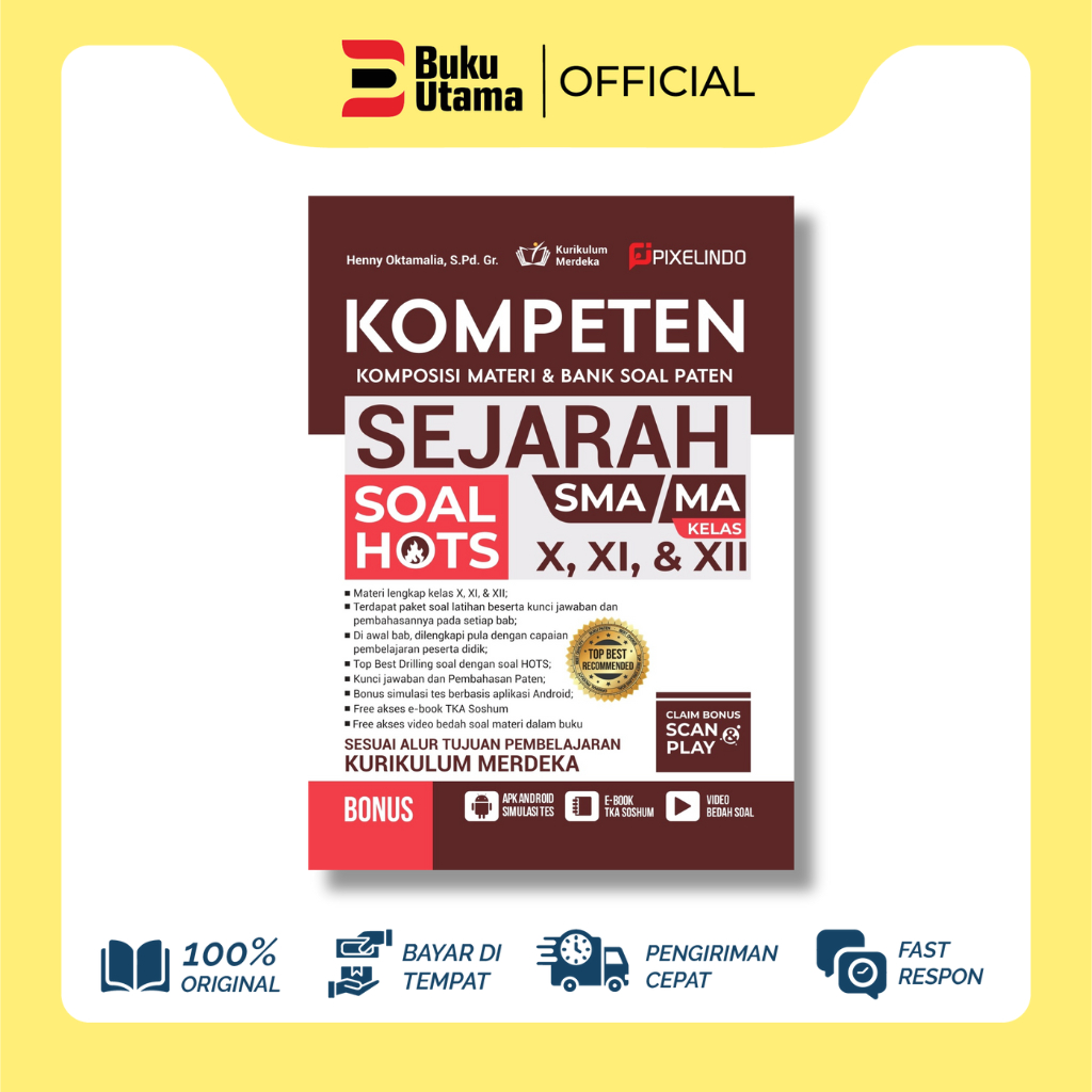 Jual Buku Kompeten Sejarah Kurikulum Merdeka SMA/MA Kelas X,XI,XII ...