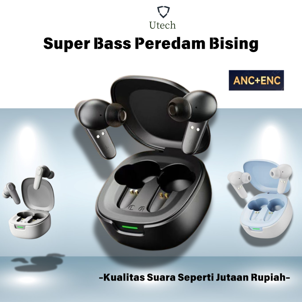 Jual Utech TWS Bluetooth Earphone In-ear Earbud Super Bass Gaming ...