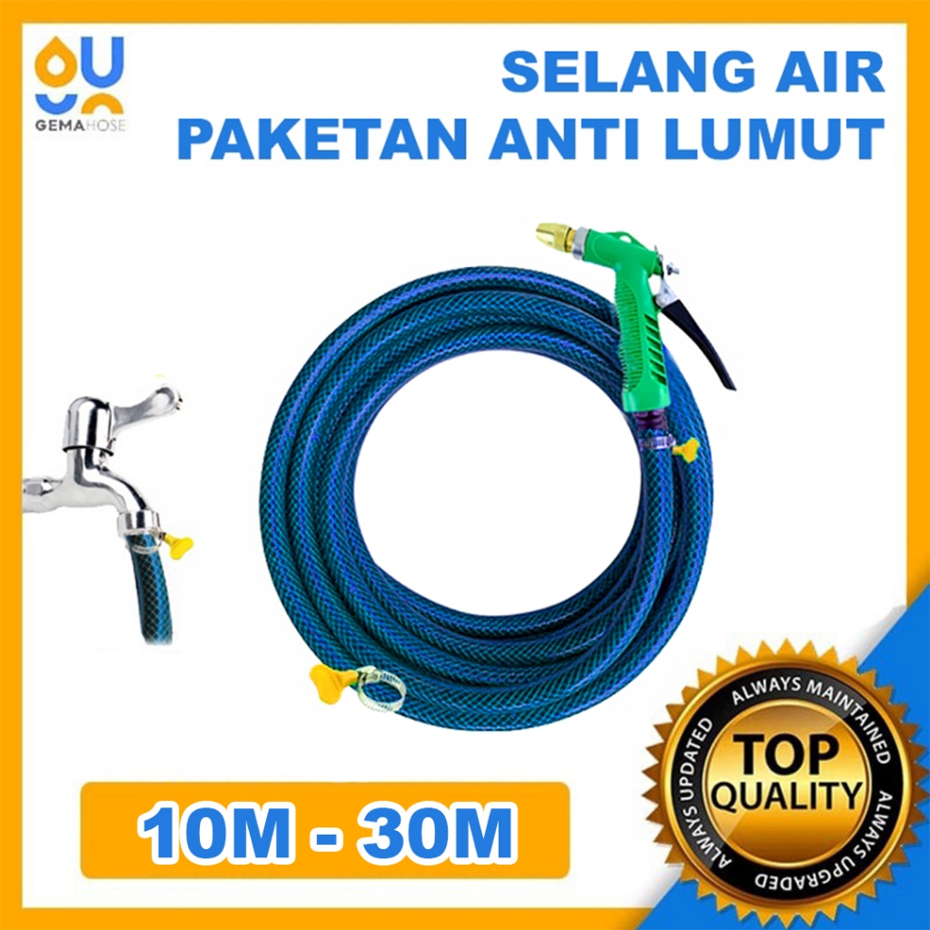 Jual GEMA Selang air Cuci Motor 30 Meter Paket Selang Air Dan Semprotan Air Watergun Nozzle Jet ...