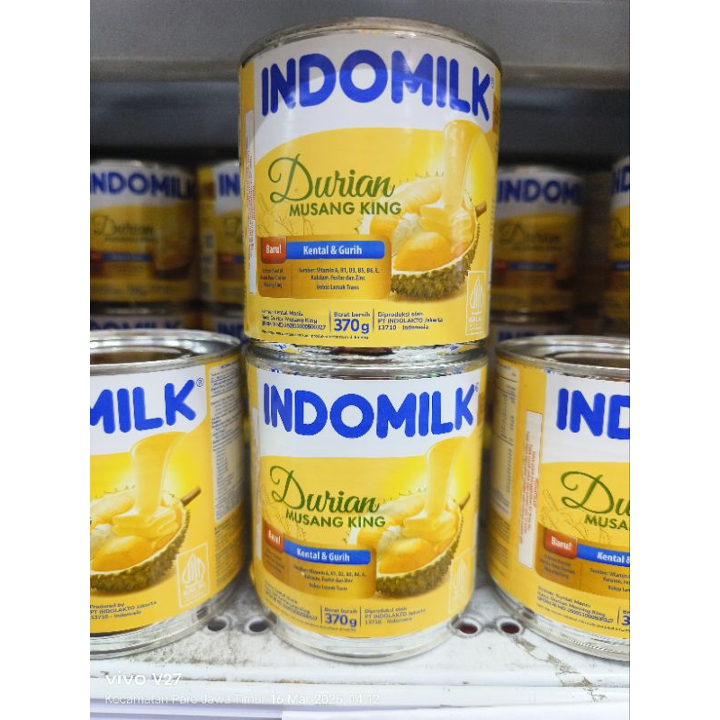 Jual susu kental manis indomilk durian musang king 370 gr | Shopee ...