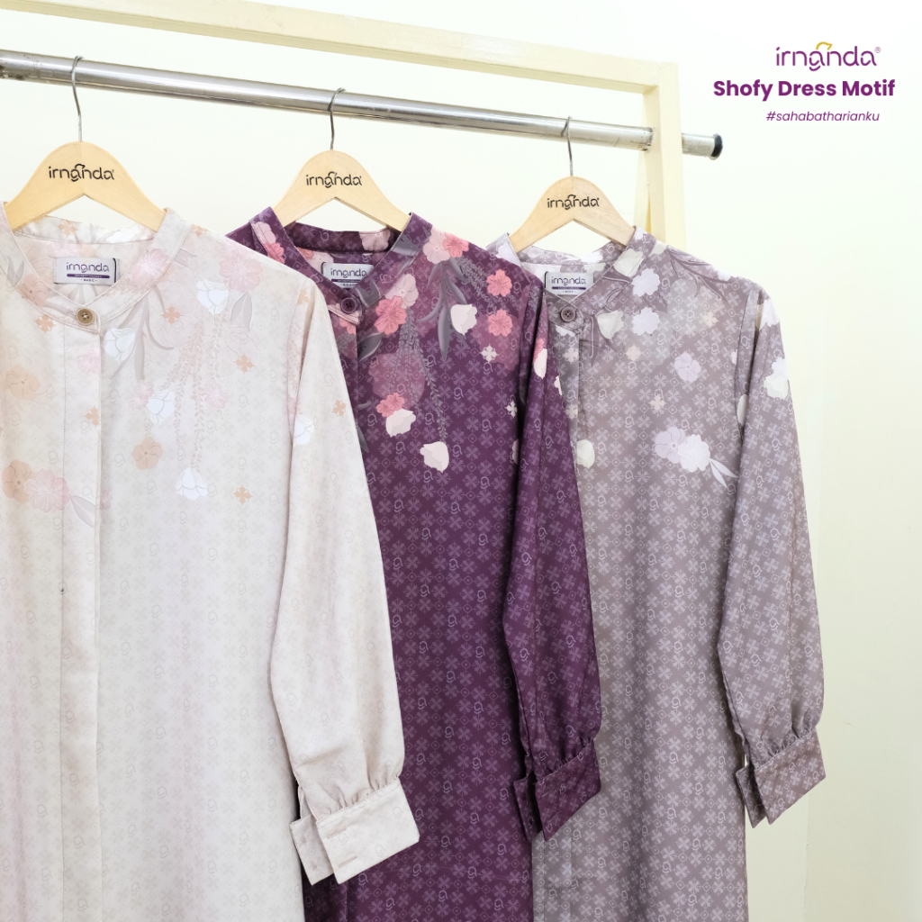 Jual PROMO Irnanda Gamis Motif Shofy Dress Terbaru Wanita Syari Simple ...