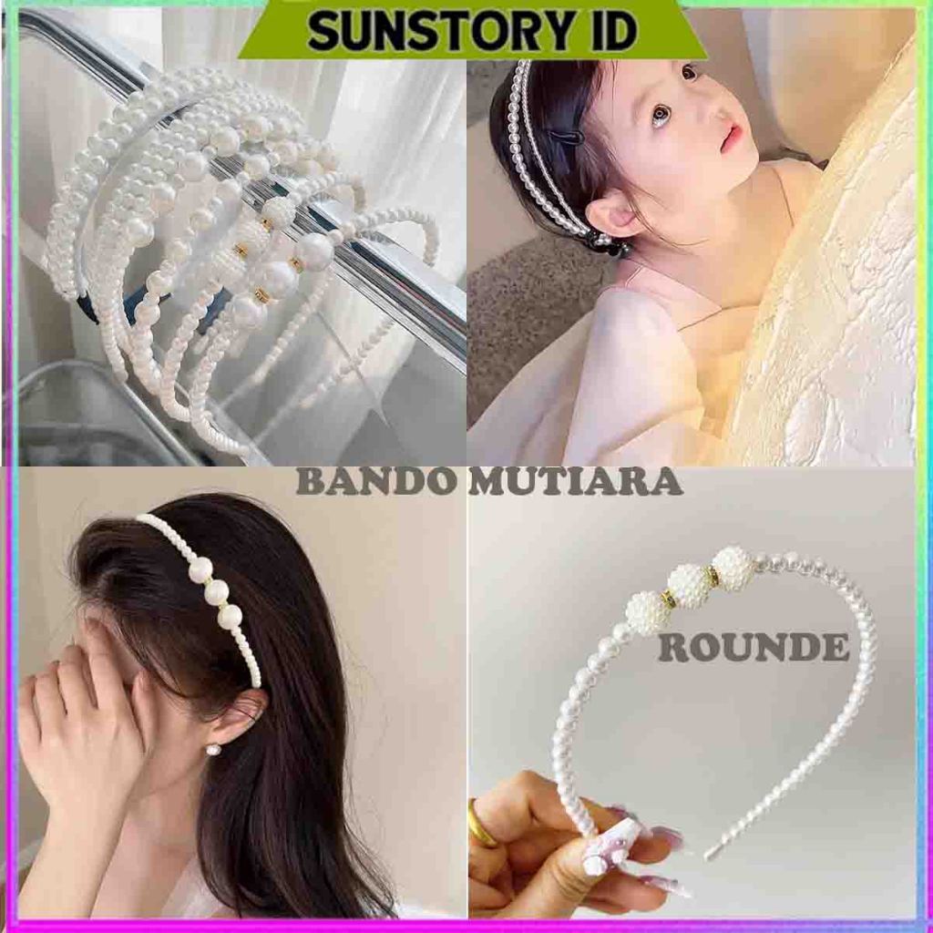 Jual BANDO MUTIARA PEARL CANTIK ALA KOREA STYLE / BANDO KOREA MUTIARA ...