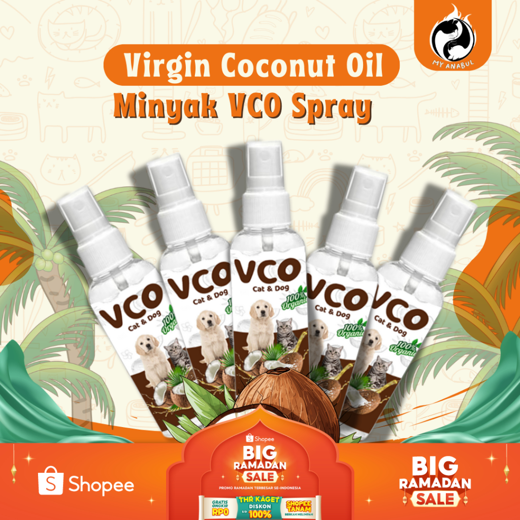 Jual VIRGIN COCONUT OIL KUCING ANJING SPARY 60ML MINYAK VCO OBAT JAMUR ...