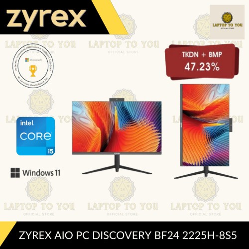 Jual ALL IN ONE PC ZYREX DISCOVERY BF24 2225H-8S5 Intel Core i5-12450H ...