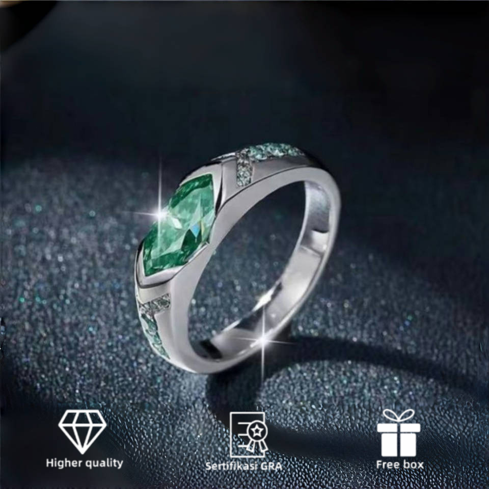 Jual Cincin Pria Cowo Cincin Moissanite Perak Jewellery Couple Pasangan ...