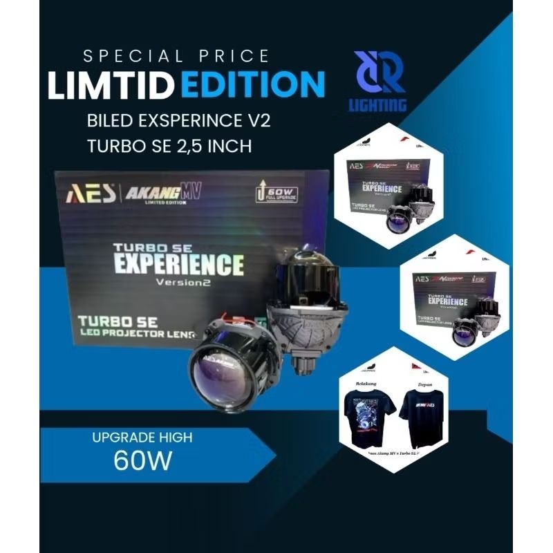 Jual Bi-laser Biled Projector AES Turbo SE Experience V2 2.5 Inch ...