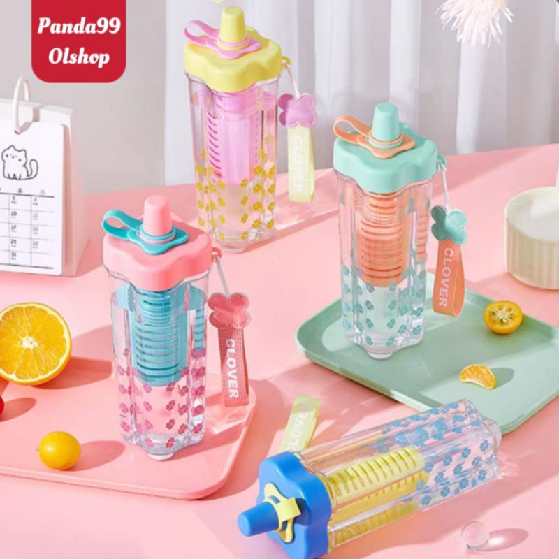 Jual Botol Minum Infused 600ml / Free Tali Pegangan Botol Minum Sedotan ...