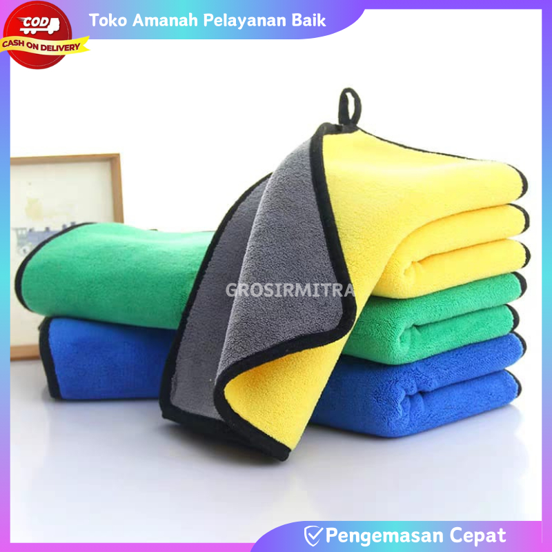 Jual Handuk Kain Lap 2 Sisi Halus Multifungsi Washlap Microfiber ...