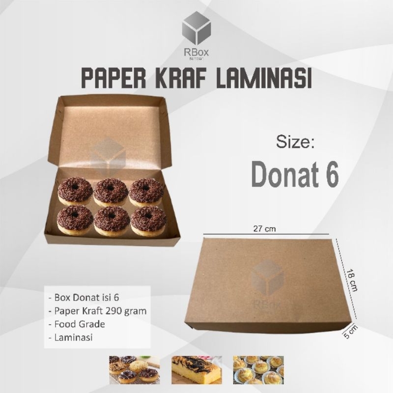 Jual Box Donat Isi 6 Sudah Laminasi | Shopee Indonesia