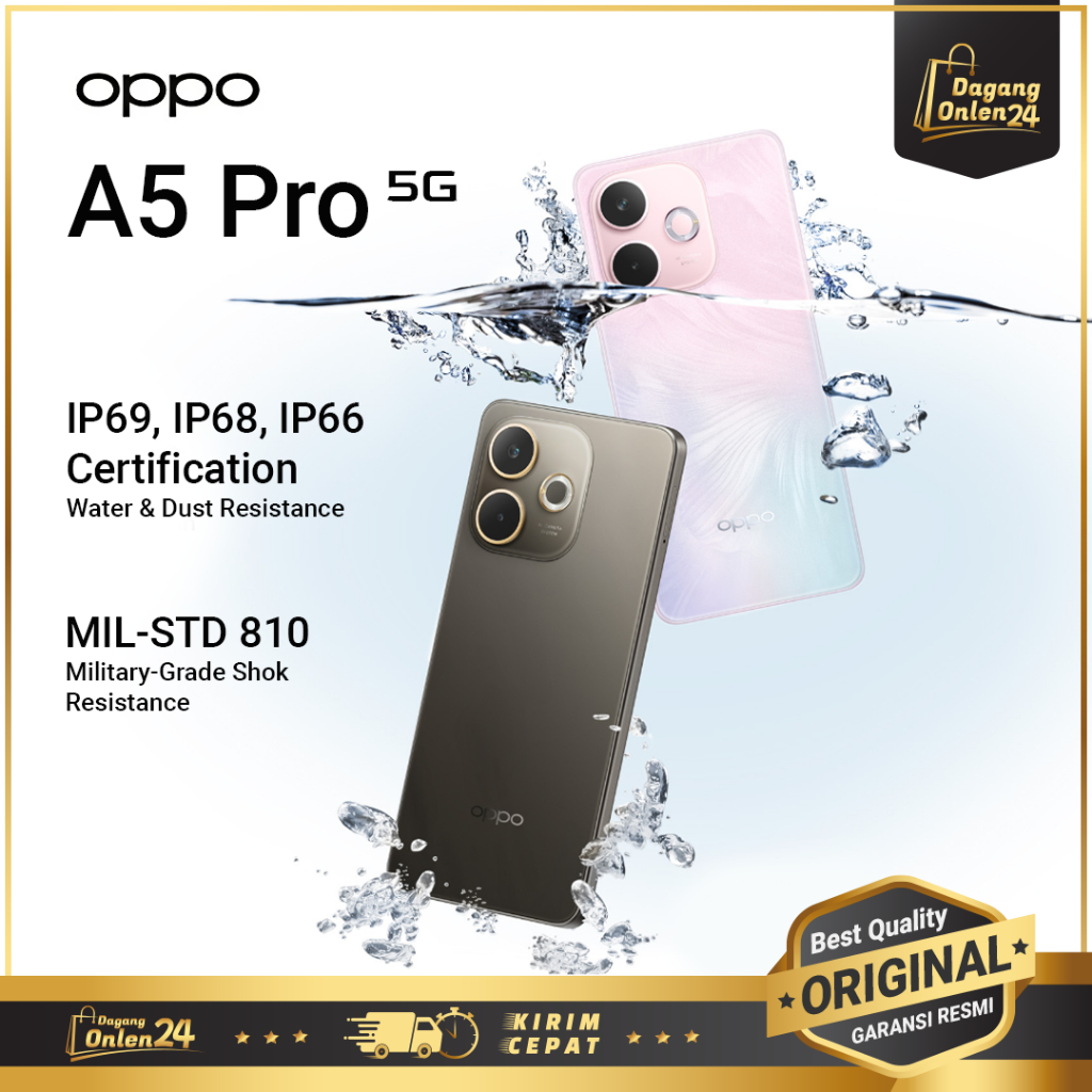 Jual OPPO A5 Pro 5G [8/256GB] IP69 Water Resistant 5800mAh Military-Grade Shock Resistance ...
