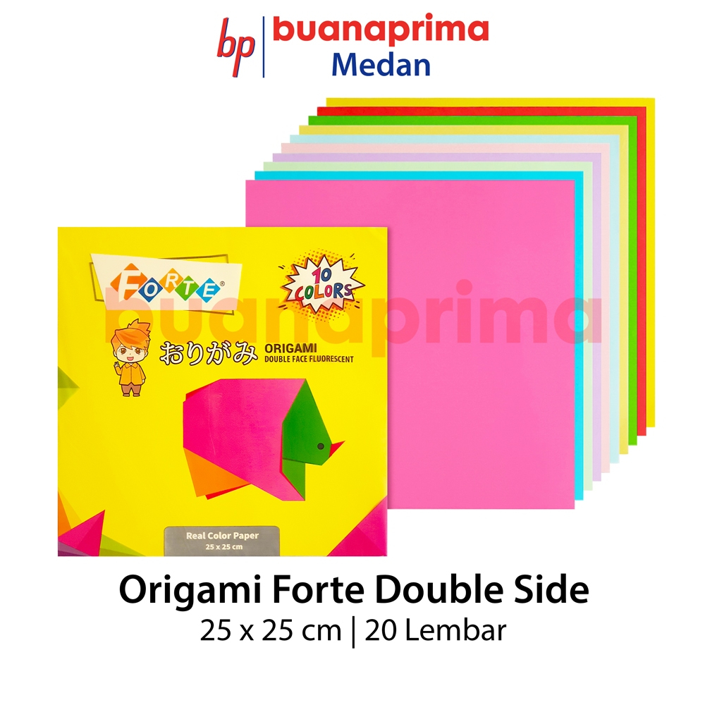 Jual Origami FORTE DOUBLE SIDE 25 x 25 cm Kertas Lipat 2 Sisi Warna ...