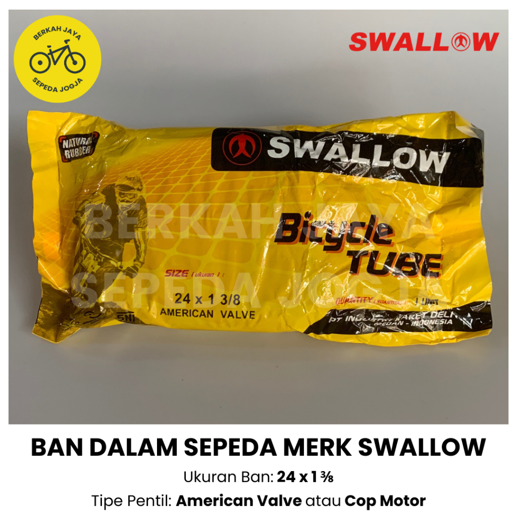 Jual Ban Dalam Sepeda Swallow 24 x 1 3/8 Pentil Motor AV Untuk Sepeda CTB Kursi Roda Jengki ...