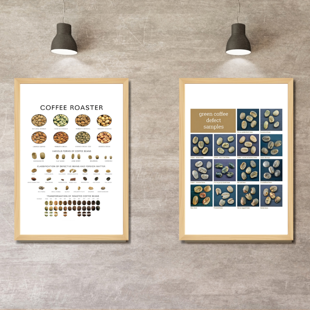Jual Roastery Coffee Bean Defect Poster Bingkai Kayu Premium Jumbo ...