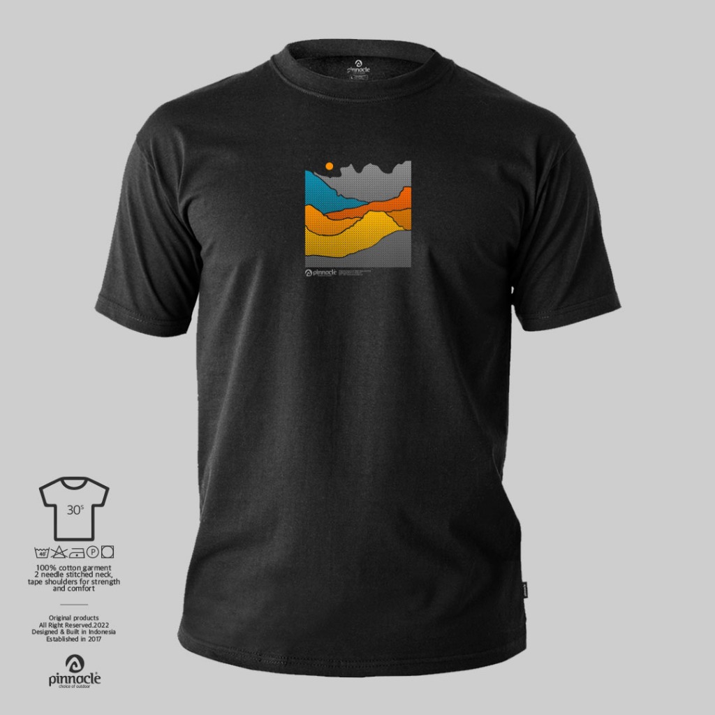 Jual Pinnacle Pro Official T-Shirt Mountain Layers - Black | Shopee ...