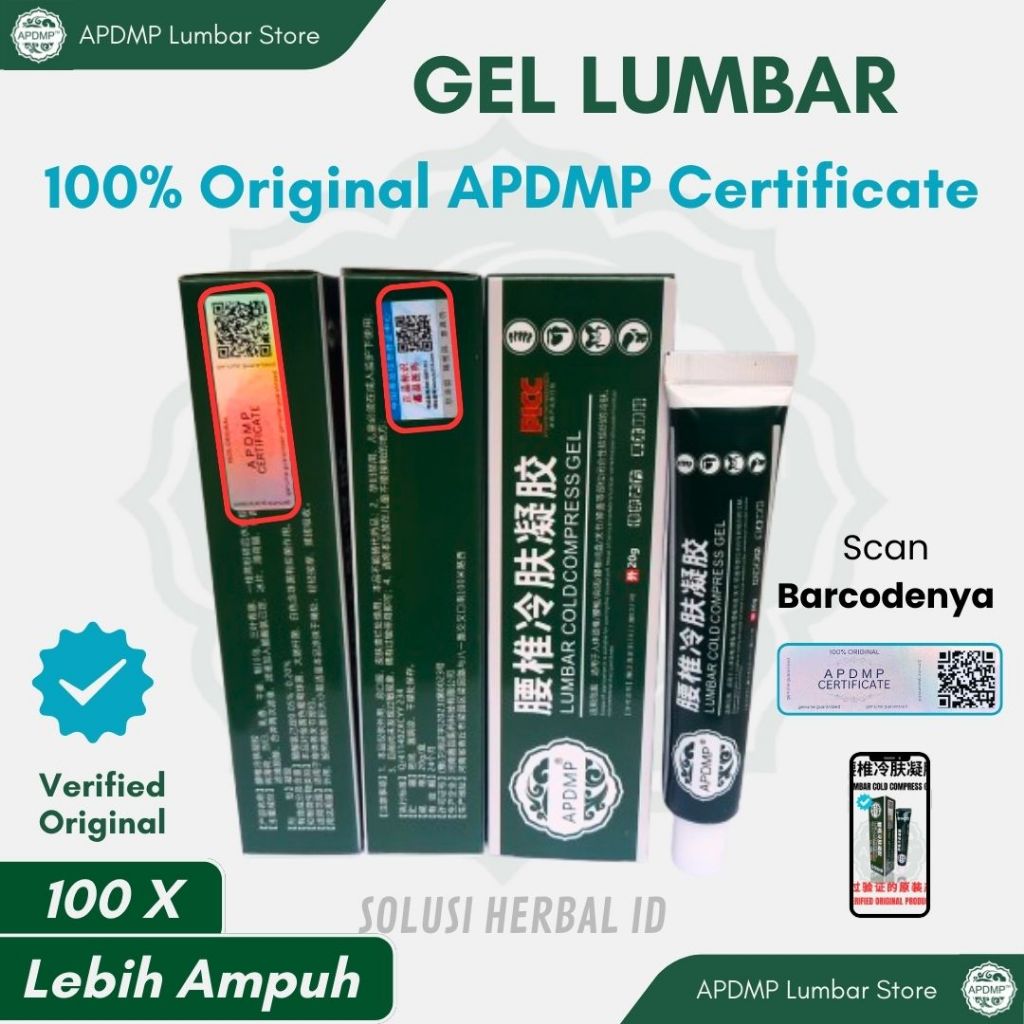 Jual SH LUMBAR COLD COMPRESS GEL APDMP (𝐎𝐑𝐈𝐆𝐈𝐍𝐀𝐋) SALEP NYERI SENDI DAN OTOT TULANG BELAKANG 20 ...