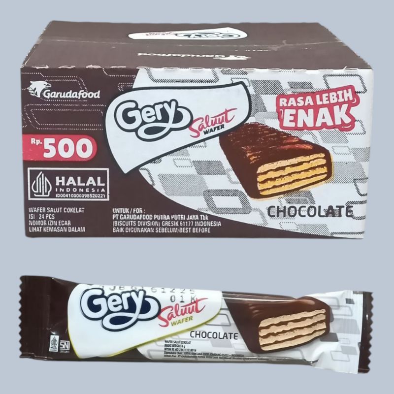 Jual Gery Salut Wafer Chocolate Hazelnut 24 Pcs | Shopee Indonesia