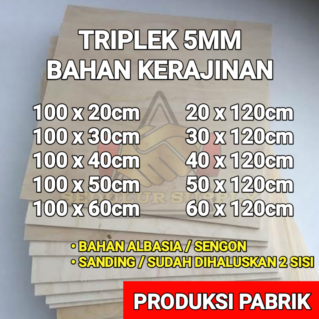 Jual Triplek 5mm Bahan Kerajinan Ukuran lengkap | Shopee Indonesia