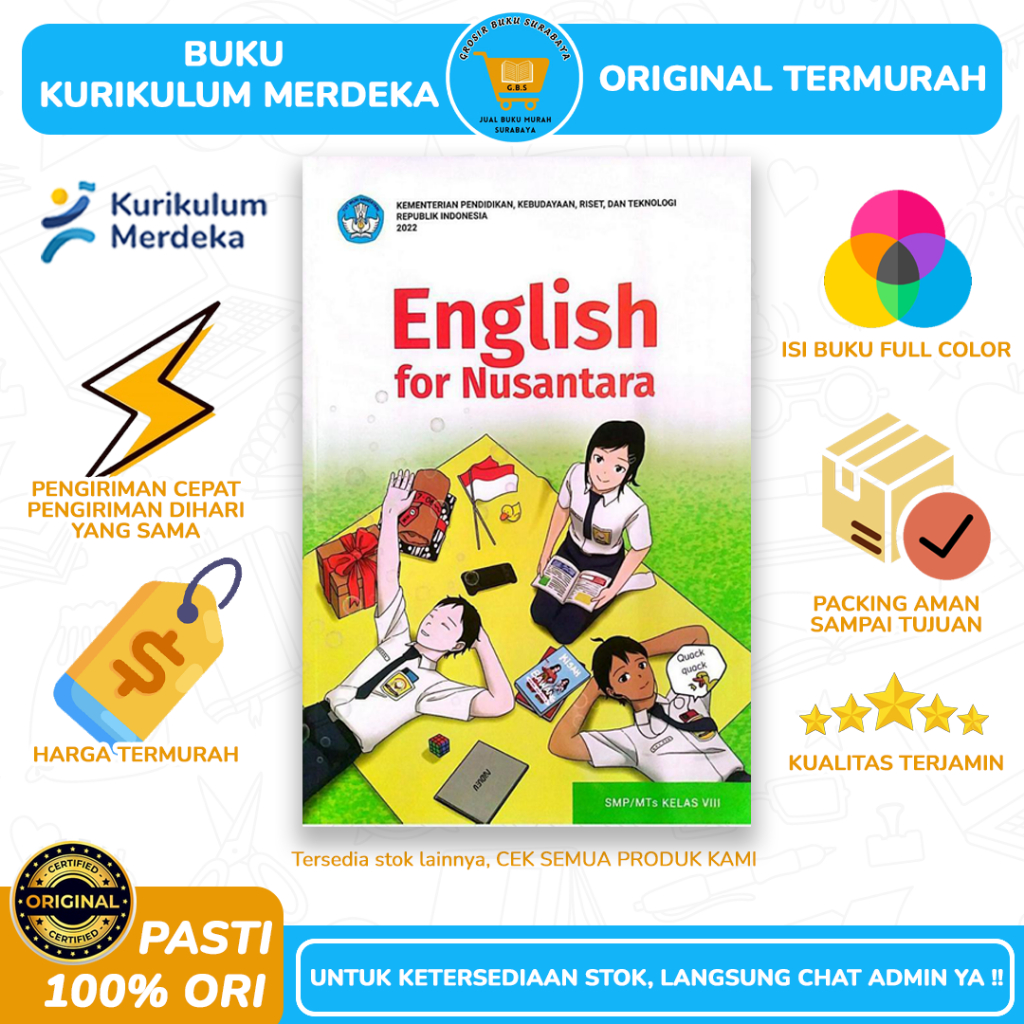 Jual Buku Panduan Guru Bahasa Inggris Kelas 8 SMP - Buku Paket Kumer - Kurikulum Merdeka ...