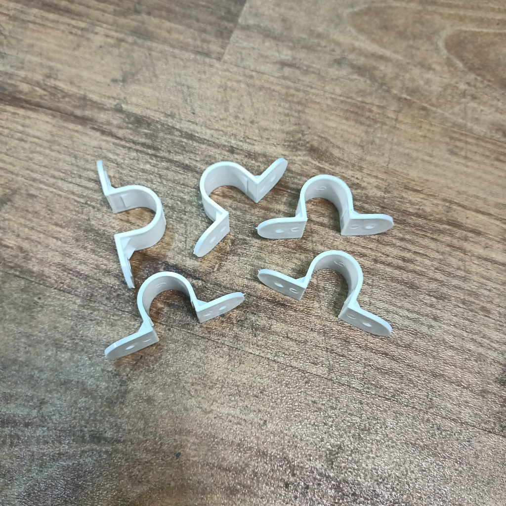 Jual Klem Pipa 20mm Putih Clamp Conduit PVC 20mm Klem Paralon Sido ...