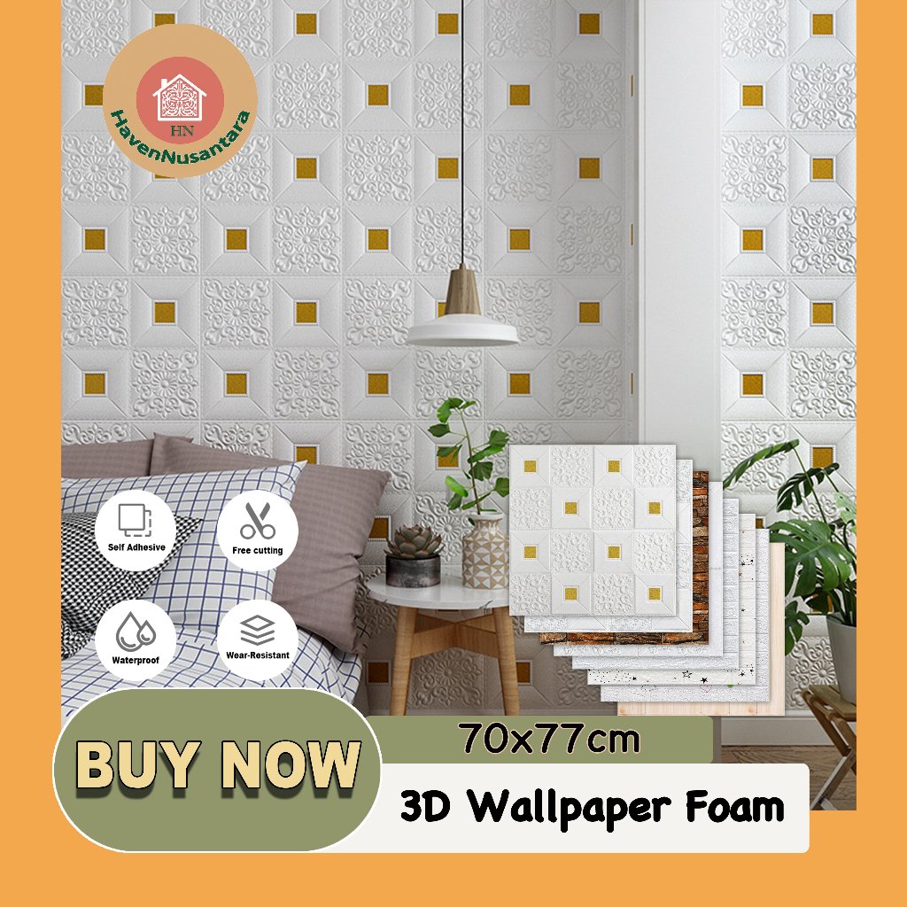 Jual HavenNusantara - Wallpaper Dinding 3D Ceiling Motif Batu 70x77cm ...