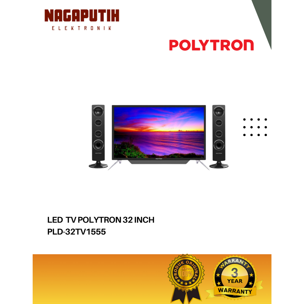 Jual POLYTRON LED TV 32 INCH PLD-32TV1555 TOWER SPEAKER GARANSI | Shopee Indonesia