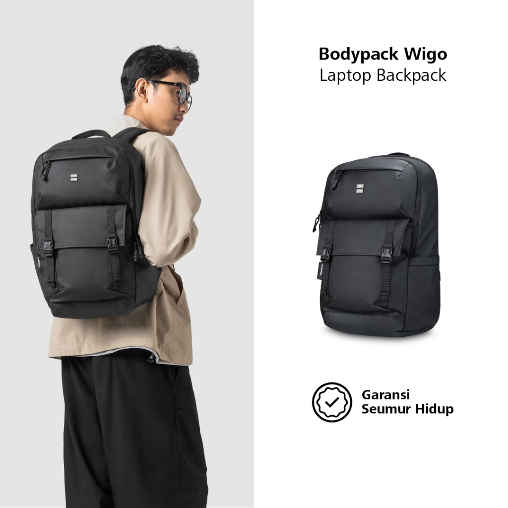 Jual Bodypack Wigo Laptop Backpack 14-Inch Tas Ransel Kerja Kuliah ...
