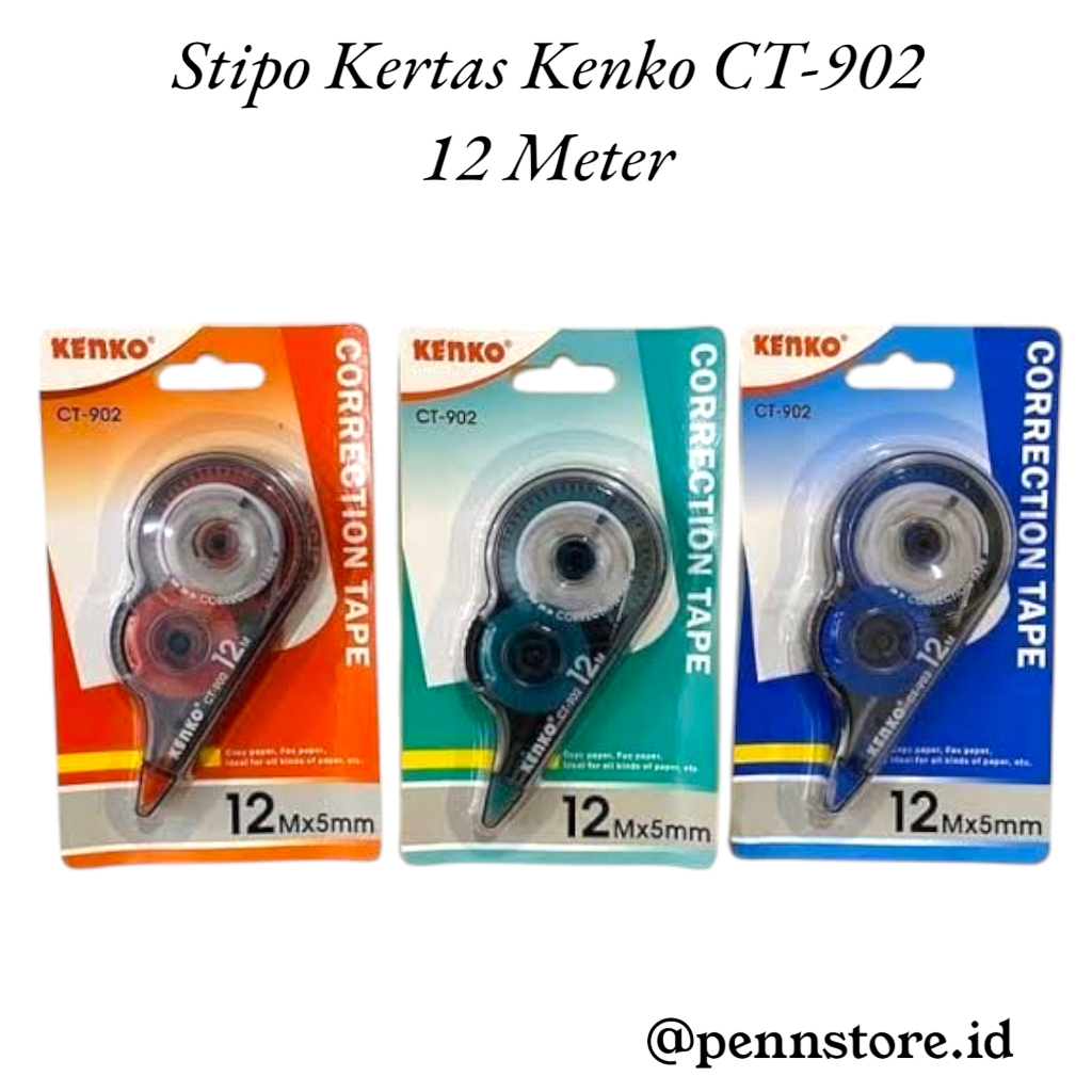 Jual (Pcs) Stipo Kertas Kenko CT-902 12 Meter - Correction Tape - Tipe ...