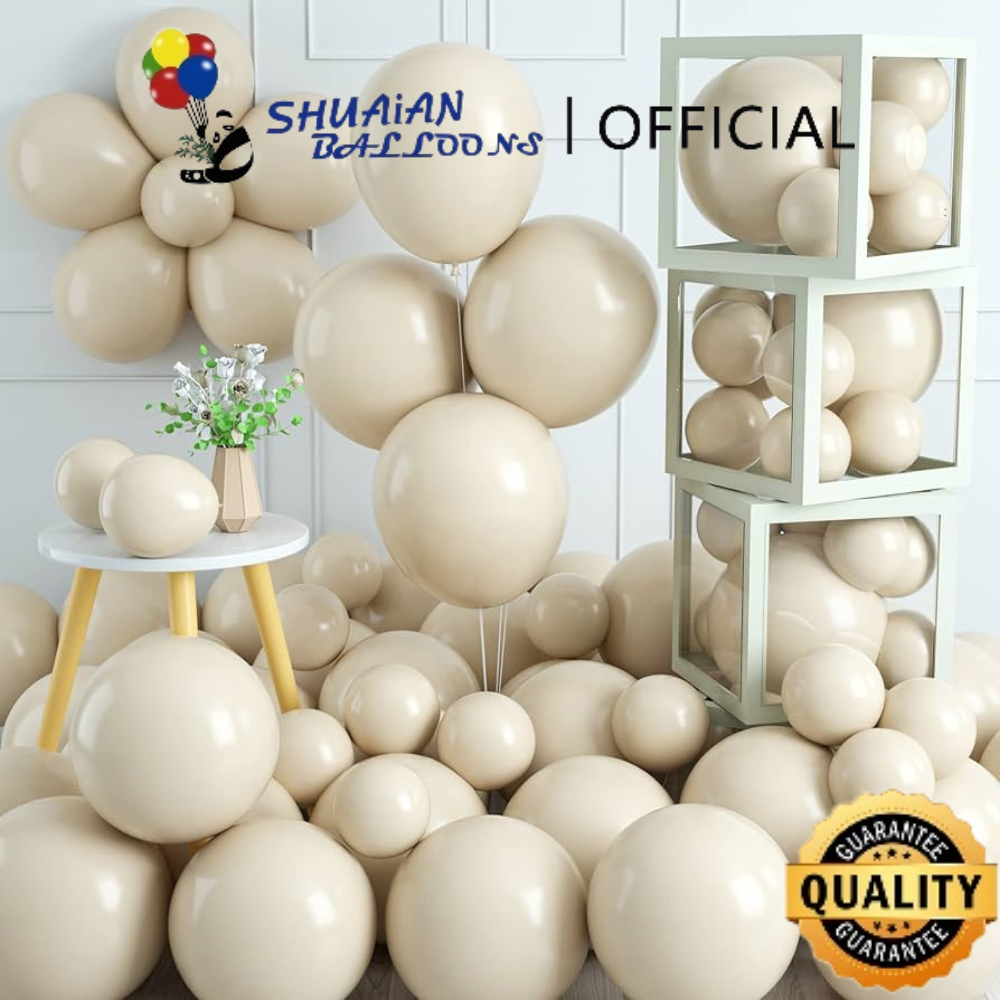 Jual SHUAIAN Balon Retro Pasir Putih 10/20 pcs 12 inci Balon Latex ...